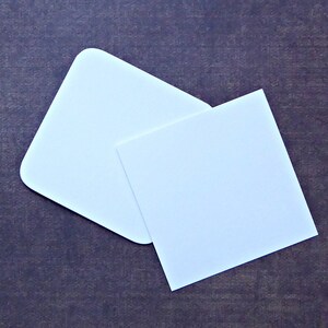 50 Square 2x2 Cardstock Cards . White Mini Cards . Arts and Crafts ...