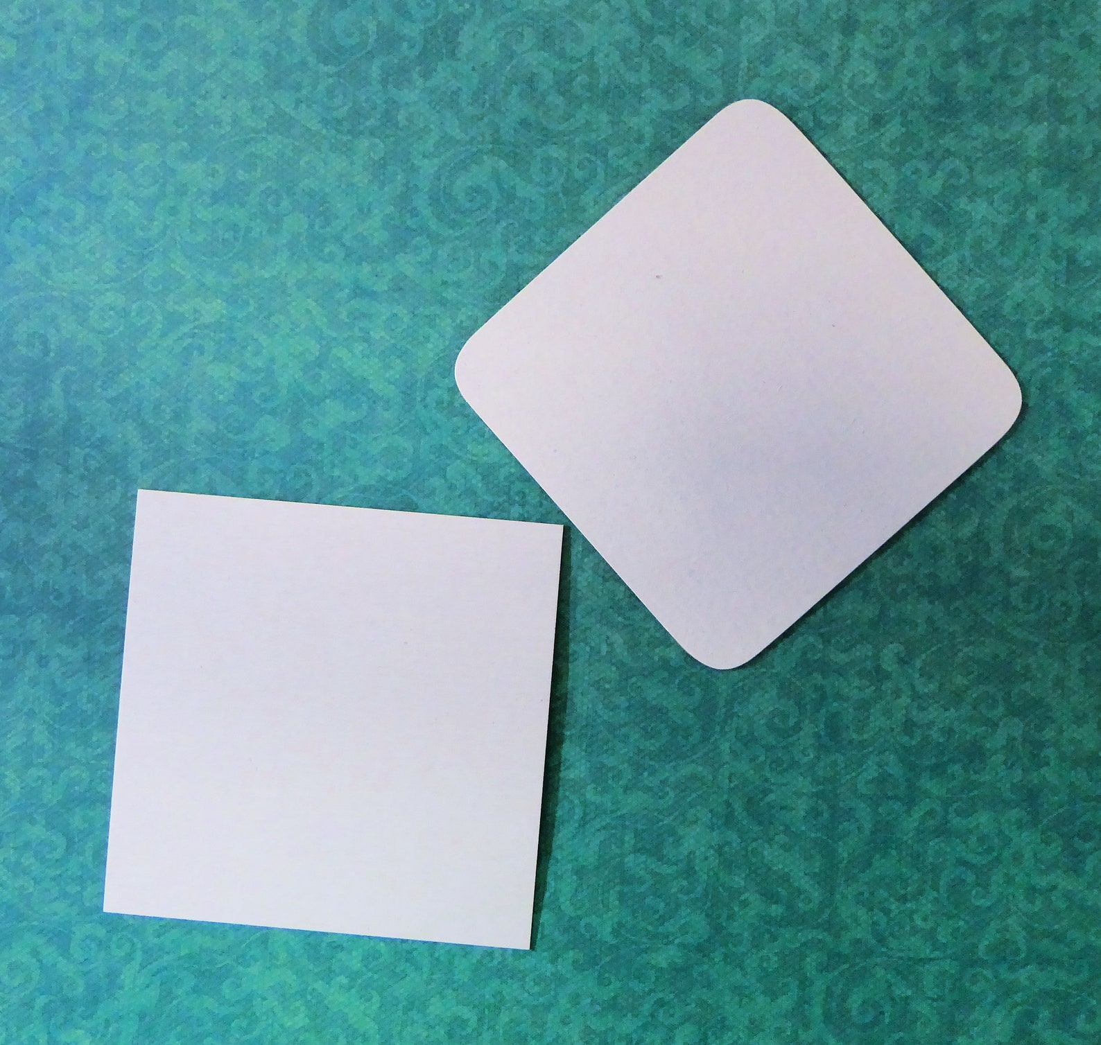 Chipboard Cards 50 Blank 3x3 Square Cards . White Flat | Etsy