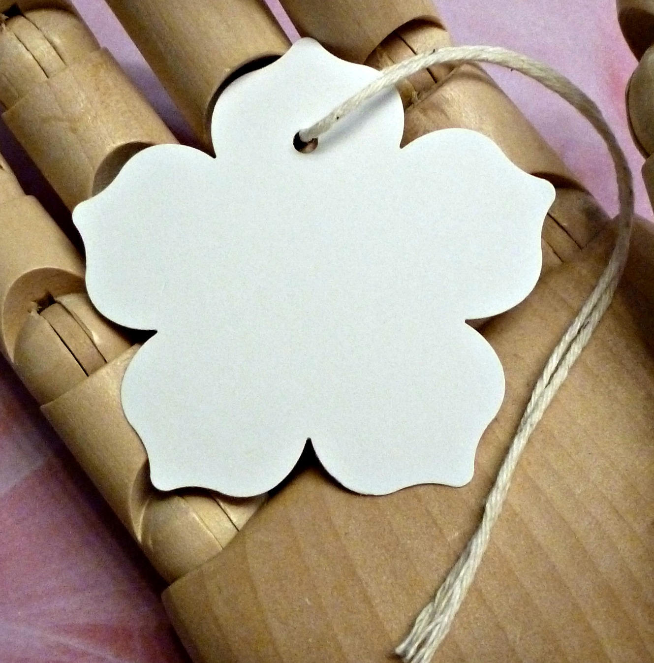 Flower Petal Tags 100 blank white floral tags for gifts or | Etsy