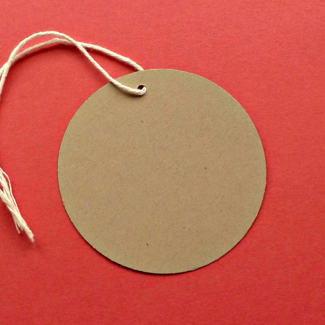 Large Round Kraft Tags (50) - Big Circle Tags 2" Diameter With Bakers ...