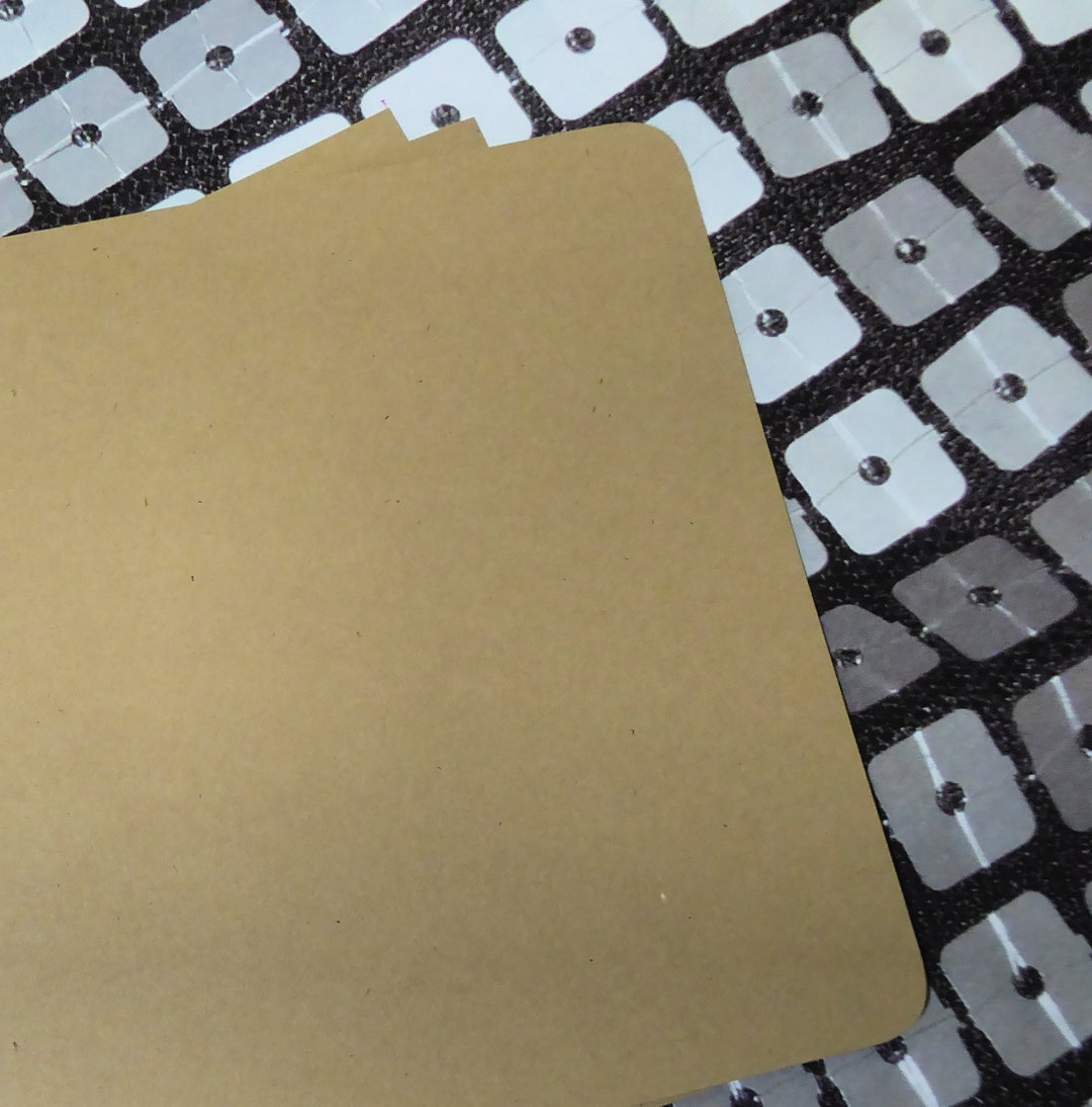 50 Blank 5x5 Square Cardstock Cards . Flat Large Cards . Kraft Brown ...