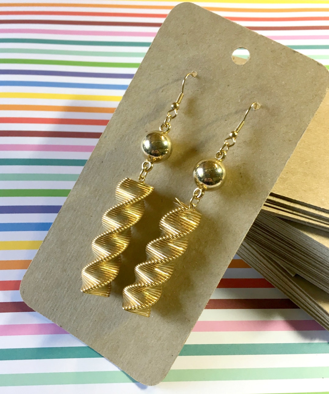 Large Earring Cards (100), Kraft Chipboard Extra Tall (2.5"x 5 ...