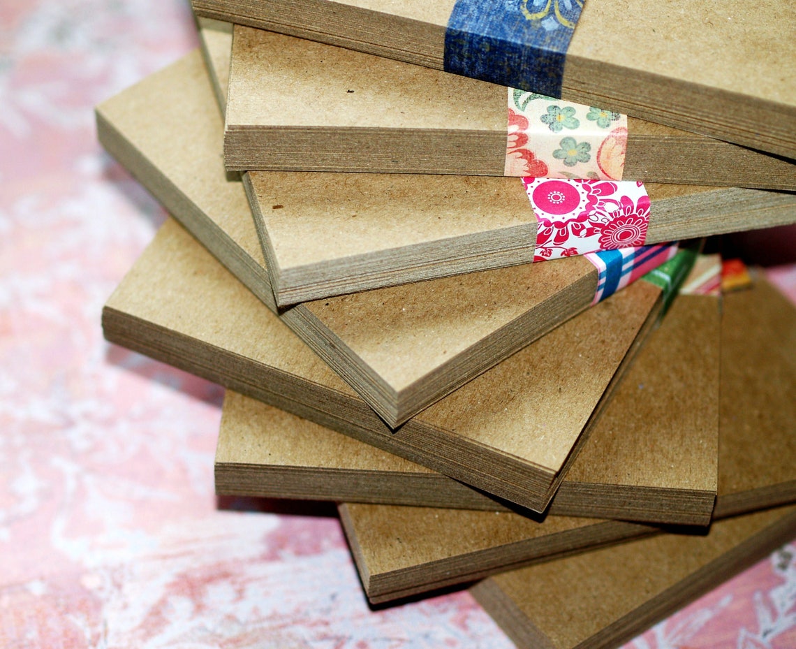 25 Chipboard Postcards A2 Size Lightweight 4.25 X 5.5 Kraft | Etsy