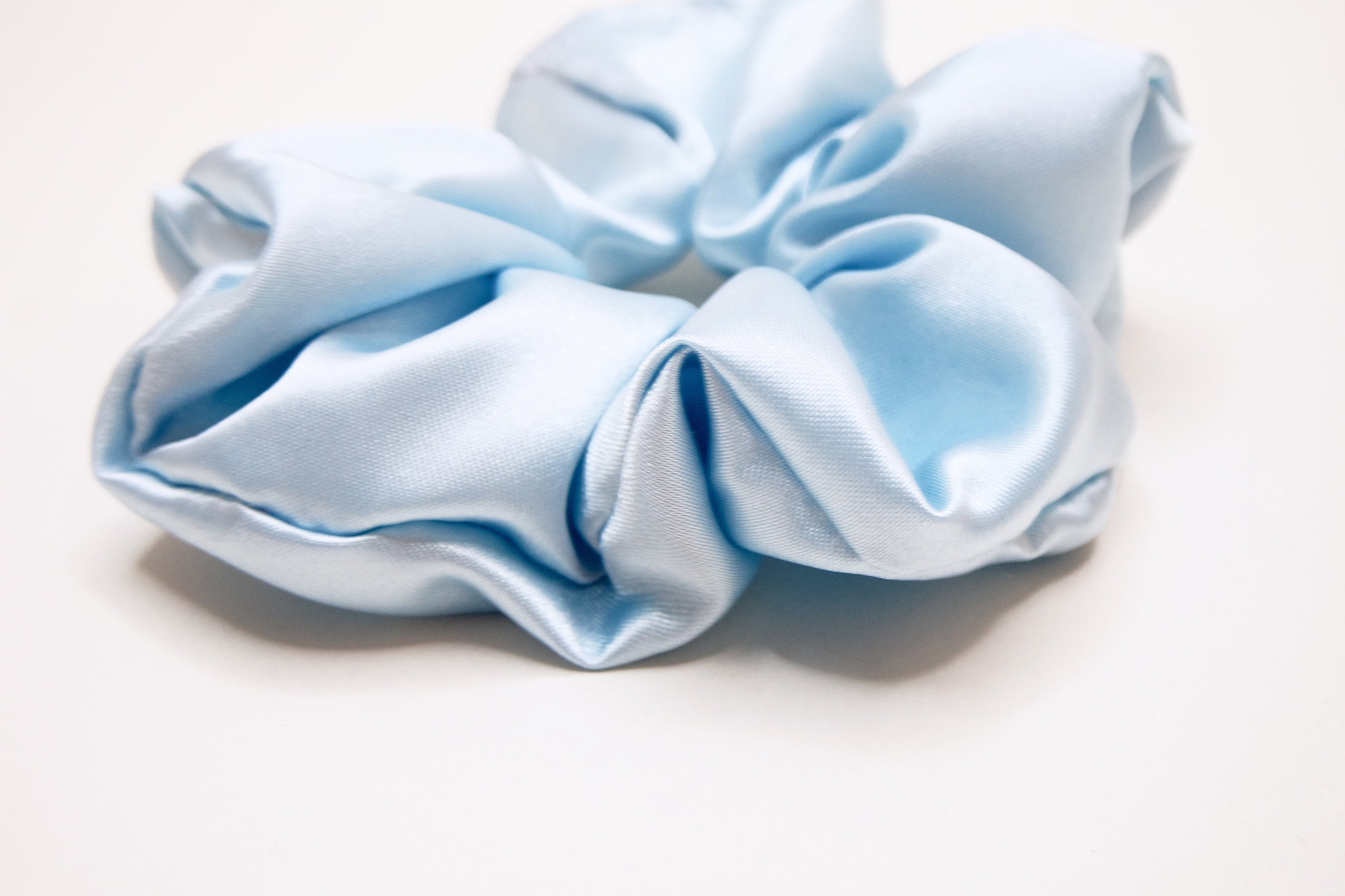 Scrunchie Set Blue Silk Iridescent hair Scrunchies Hair | Etsy