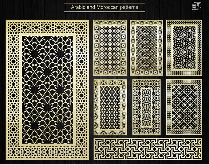 Set of 20 Vector Arab Arches |dxf|svg|ai| Formats for Laser Plasma and ...