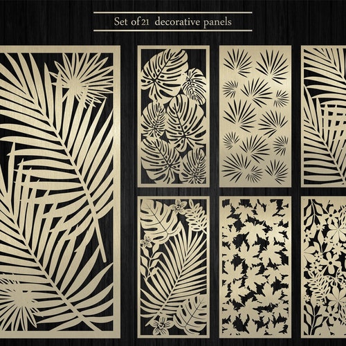 Natural Decorative Panel Bundle Room Divider With Tropical - Etsy