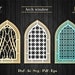 Decorative Cathedral Windows Arch Bundles, Gothic Window Arches for ...