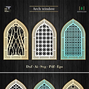 Decorative Cathedral Windows Arch Bundles, Gothic Window Arches for ...