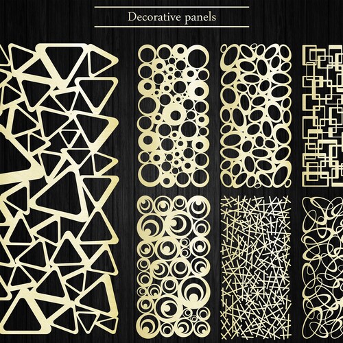 Floral Patterns Set of Vector Panels DXF.AI.SVG. for Laser - Etsy Canada
