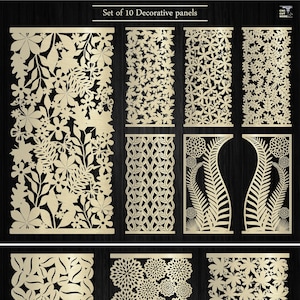 Decorative Panels With Floral Patterns , Room Divider Screen With Leaf ...