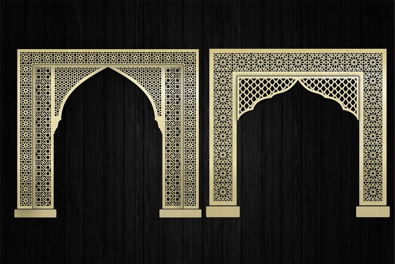 Decorative Arabic Arches With Combined Pattern. Wall Decor - Etsy UK