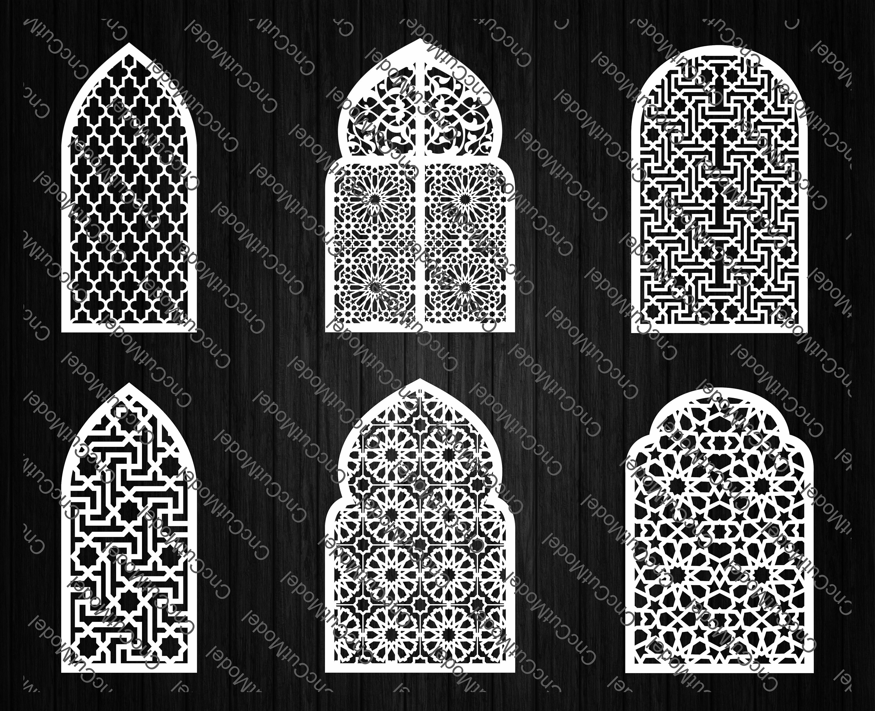 Decorative Arch Window With Arabic and Moroccan Pattern. Wall - Etsy