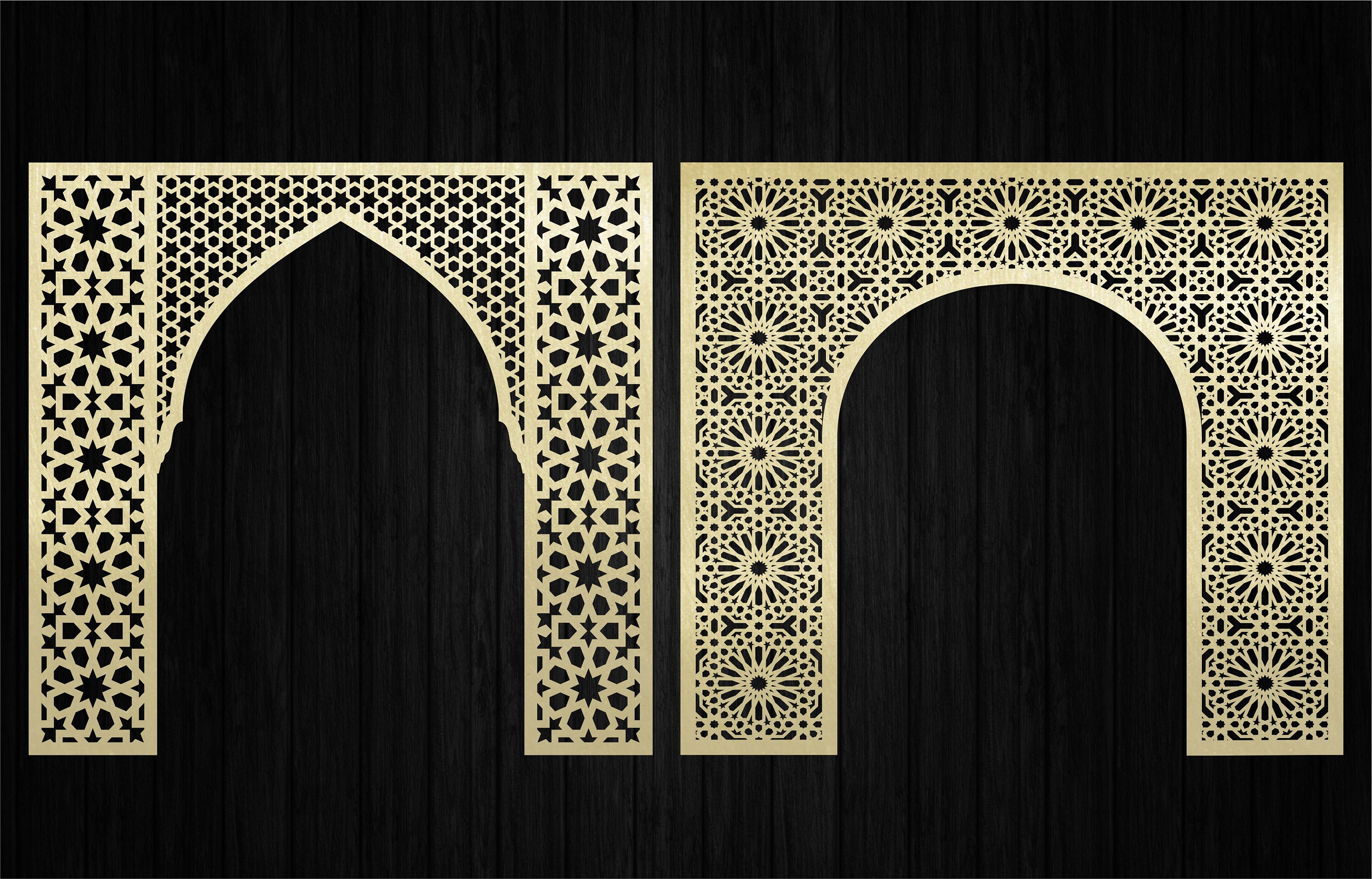 Decorative Arabic Arches With Combined Pattern. Wall Decor - Etsy Canada