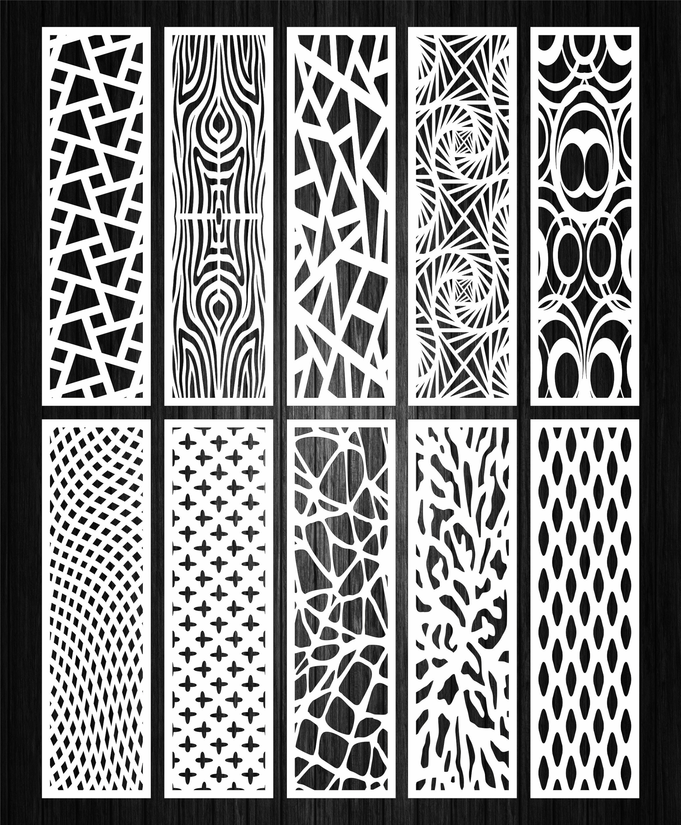 A Set of 50 narrow Vector Panels With an Abstract and - Etsy Canada