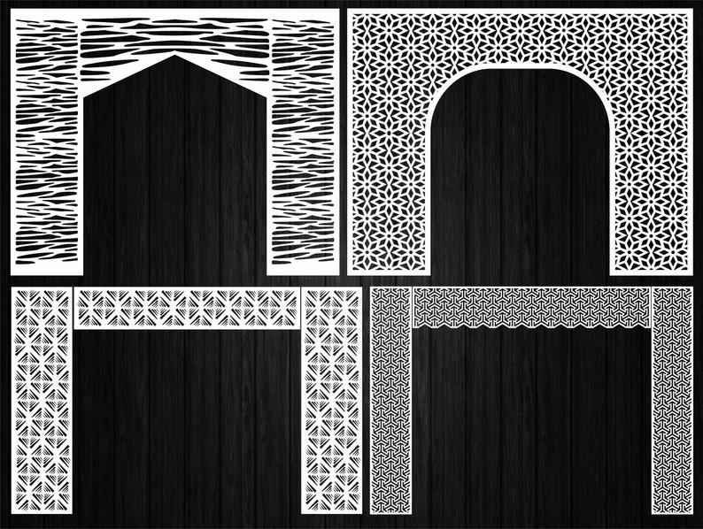 Set of 20 Vector Arches With Abstract and Floral Patterns. - Etsy