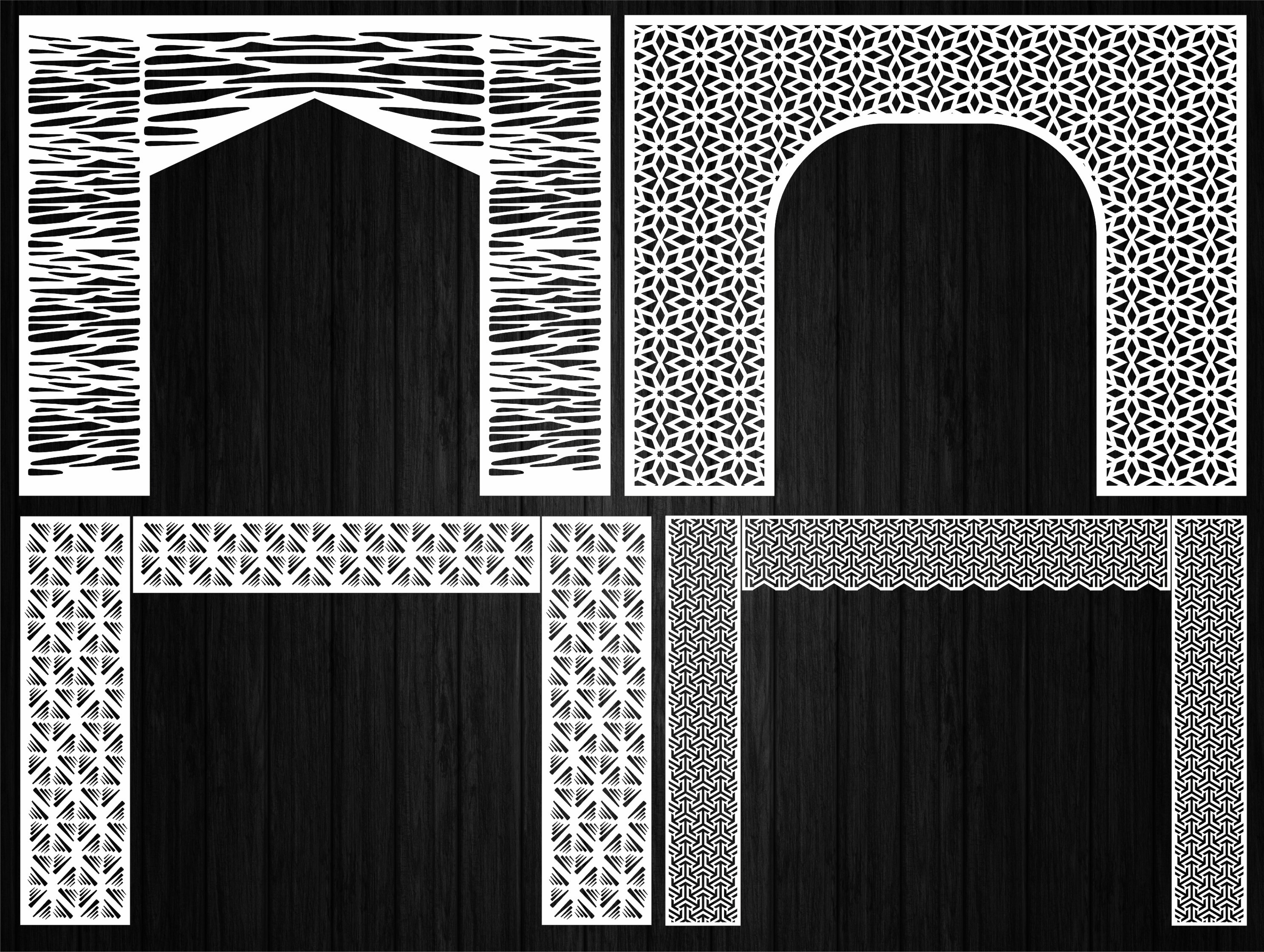 Set of 20 Vector Arches With Abstract and Floral Patterns. - Etsy