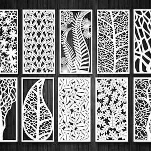 Natural Decorative Panel Bundle, Room Divider With Tropical Flower ...