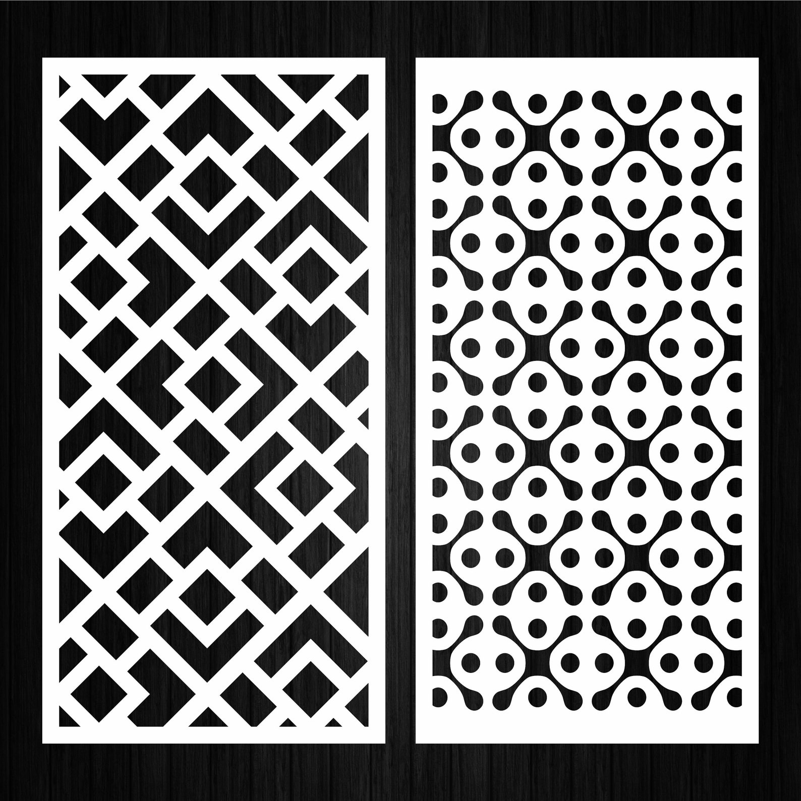 7 Decorative Vector Art Panel dxf.svg.ai.eps. Room - Etsy