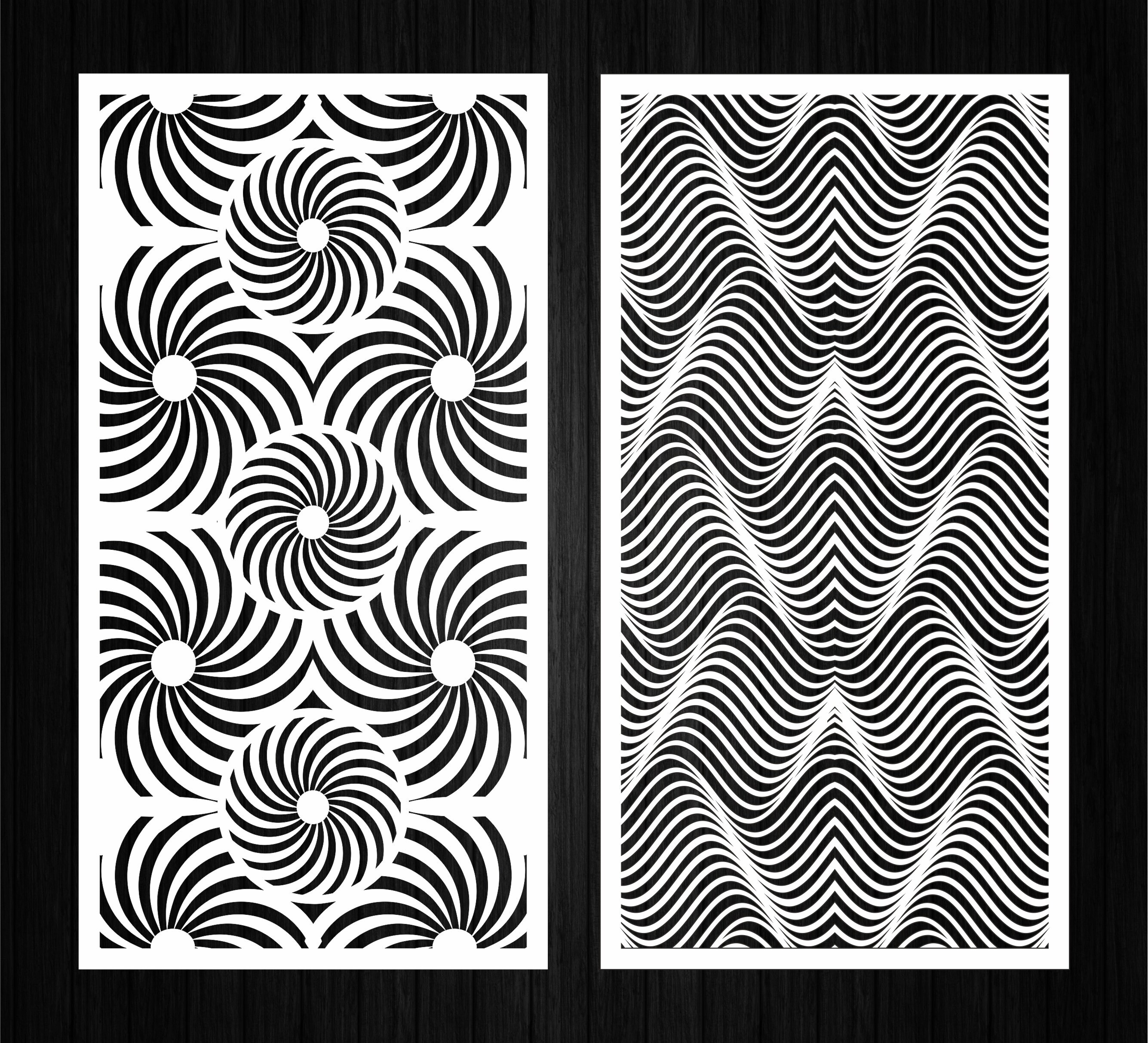 7 Vector Geometric Art Panels dxf. Ai. Svg. Dwg. Eps. | Etsy Australia