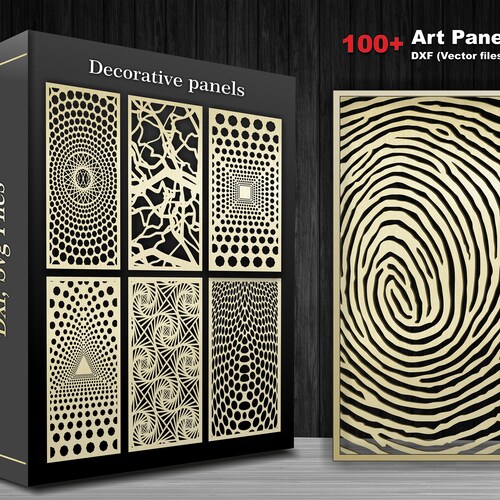 7 Decorative Vector Art Panel dxf.svg.ai.eps. Room - Etsy