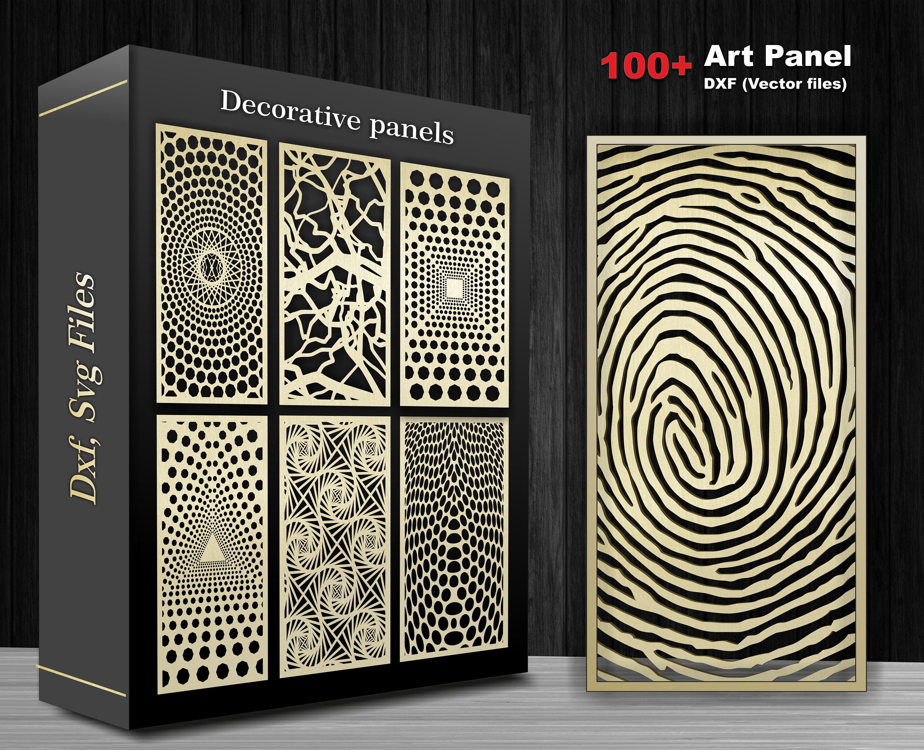 Set of 100 Decorative Panel Svg Dxf Ai Cdr Templates for - Etsy