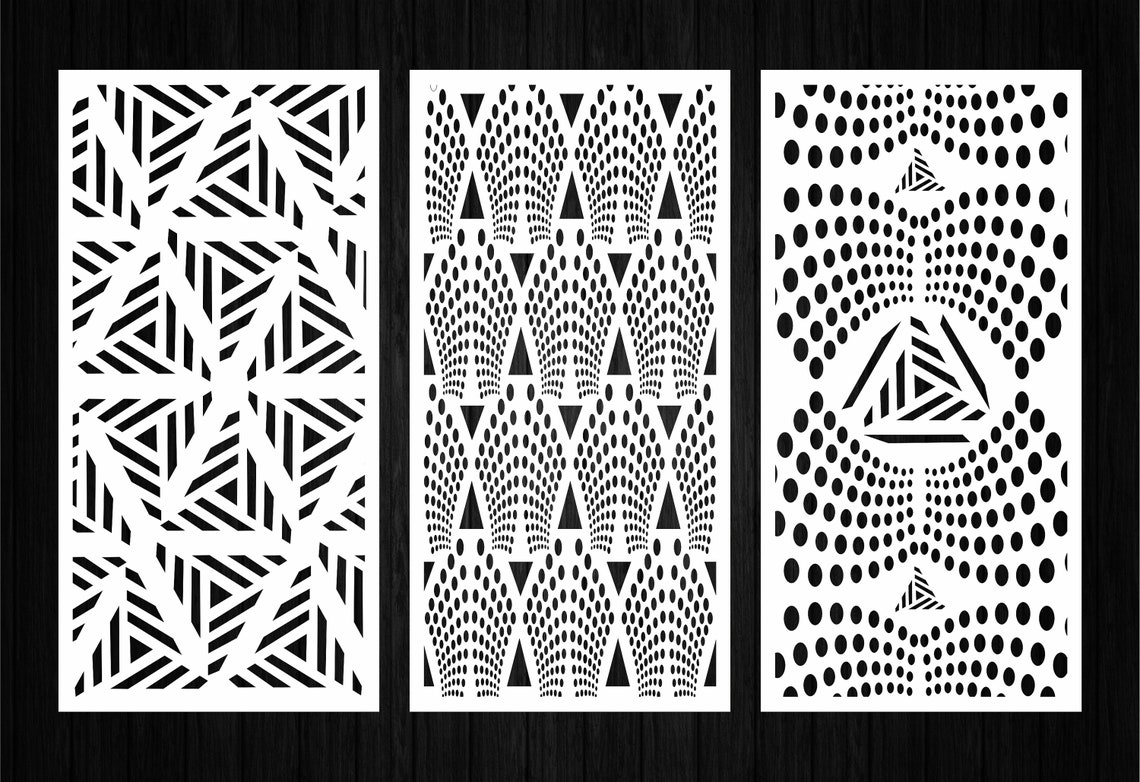 Decor Panel With Abstract and Geometric Pattern Decorative - Etsy