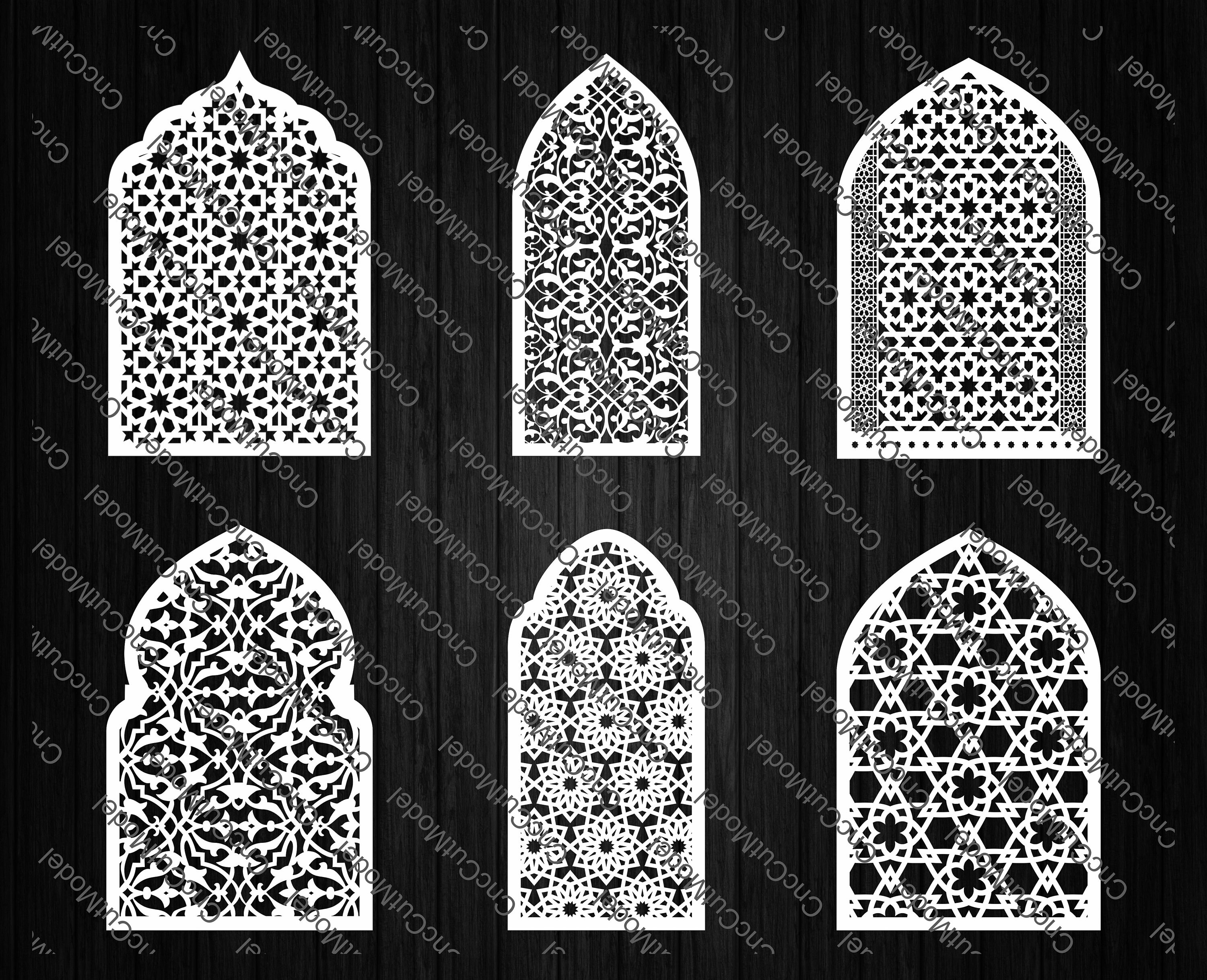 Decorative Arch Window With Arabic and Moroccan Pattern. Wall - Etsy UK