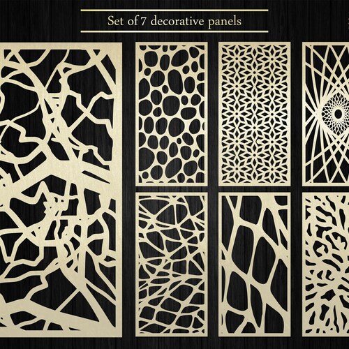 7 Decorative Vector Art Panel dxf.svg.ai.eps. Room - Etsy