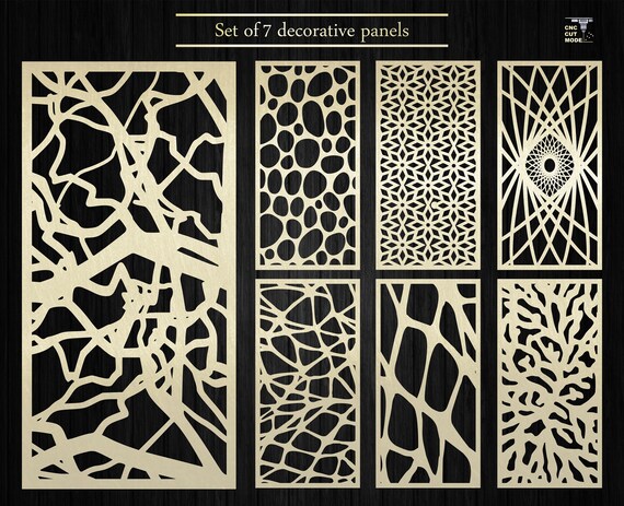 7 Decorative Geometric Panel Dxf.ai.svg.eps. Room Divider. - Etsy
