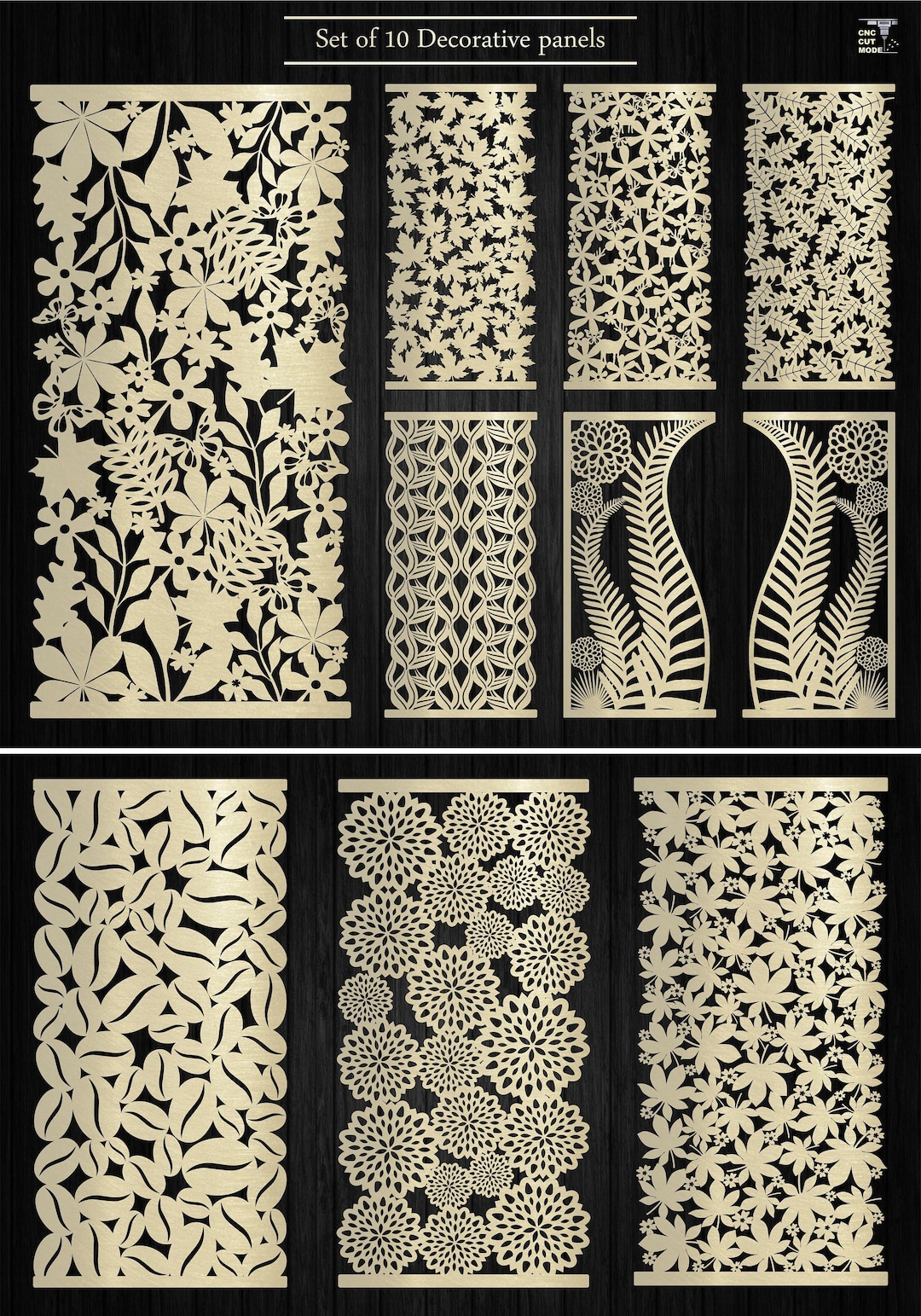 Decorative Panels With Floral Patterns , Room Divider Screen With Leaf ...