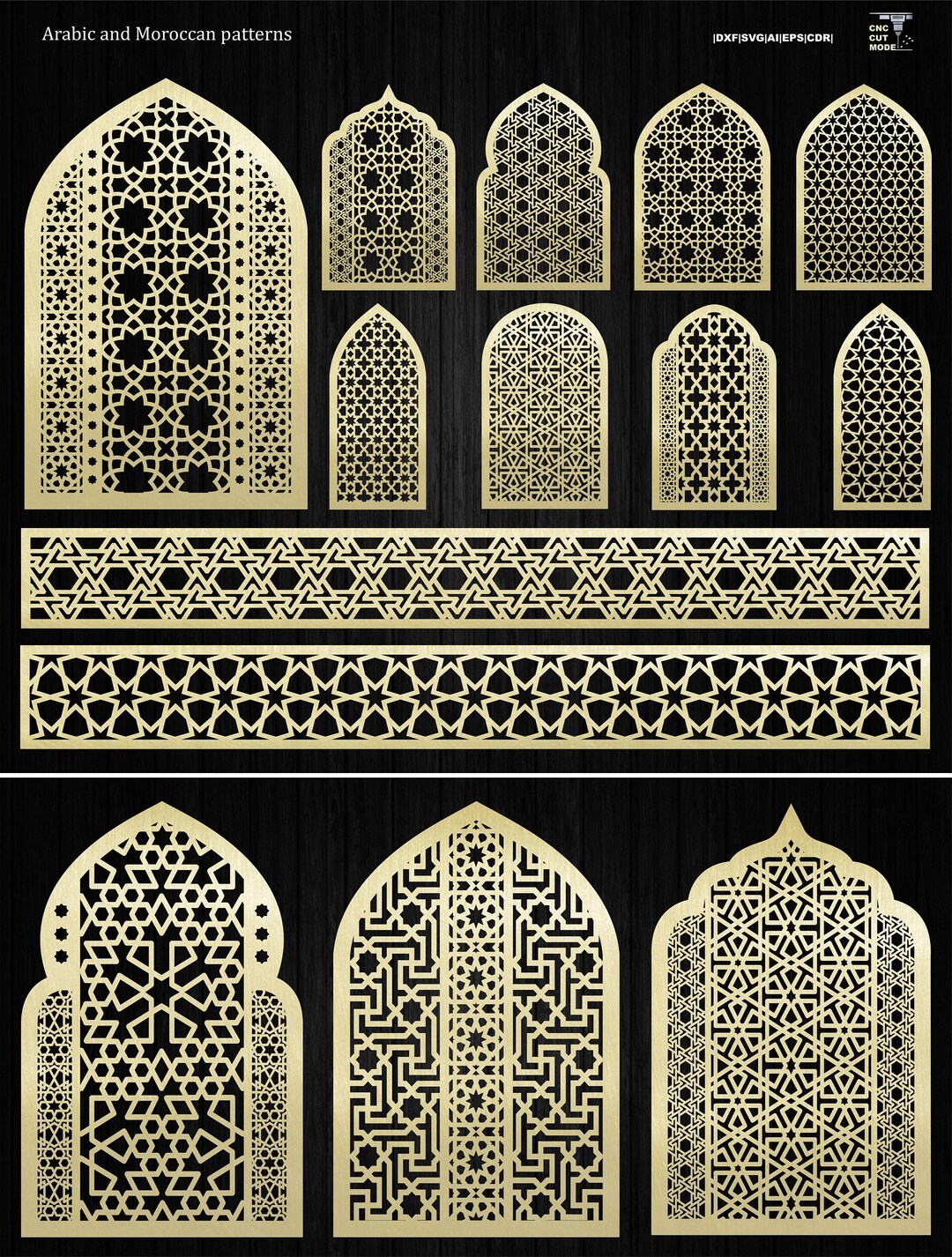 Original Moroccan Pattern, Arabic Wall Decor. Mihrab, Laser and Plasma ...