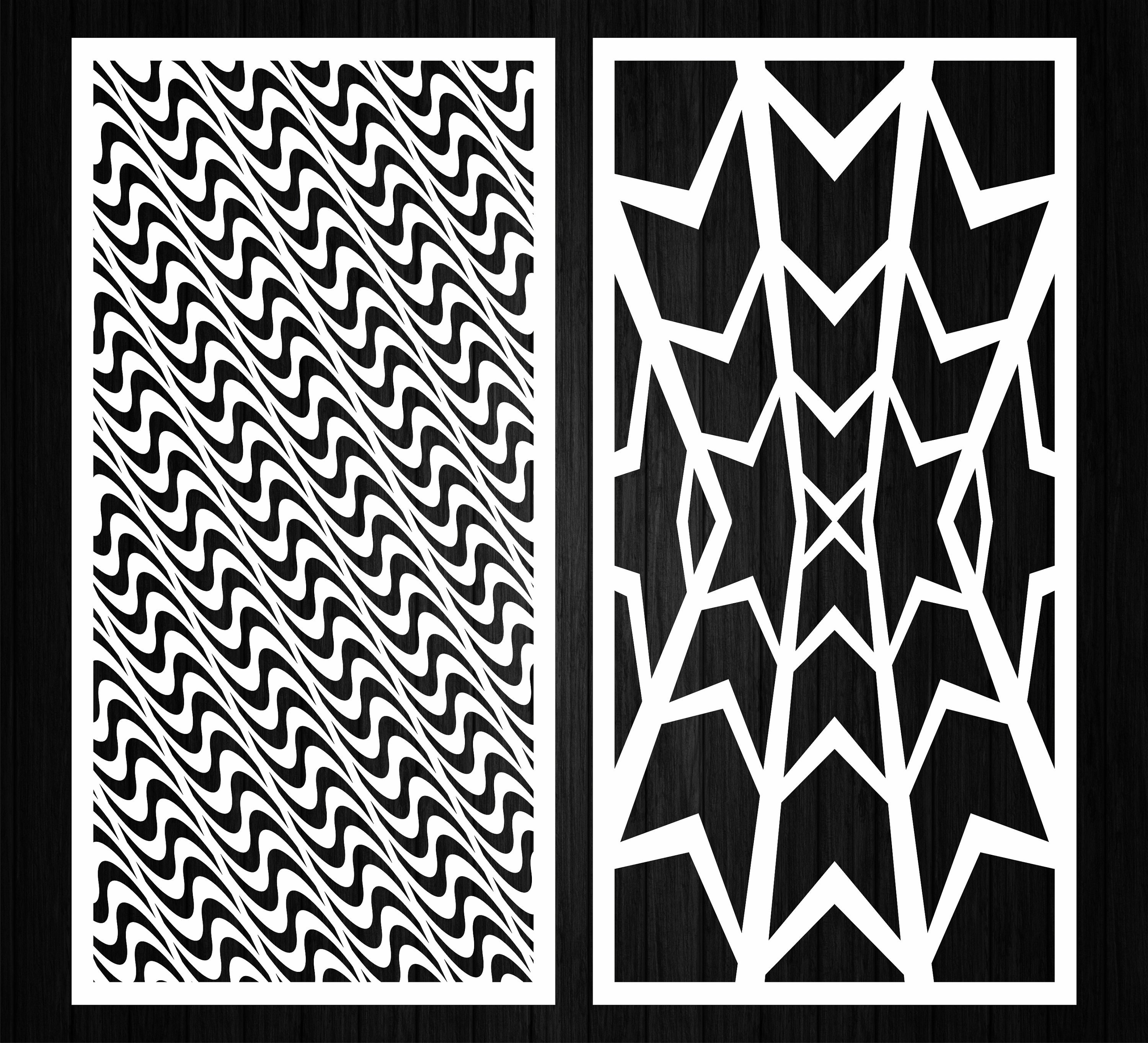 7 Vector Geometric Pattern Panel.Dxf.Ai.Svg.Eps Decorative | Etsy