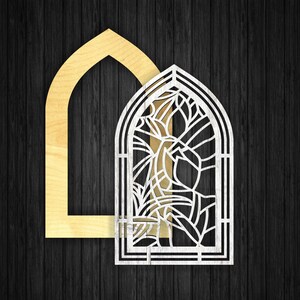 Cathedral Window Arch Bundles, Gothic Arch for Wall Decor With Floral ...