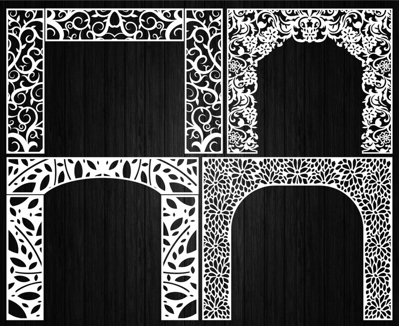 Set of 20 Vector Arches With Abstract and Floral Patterns. - Etsy