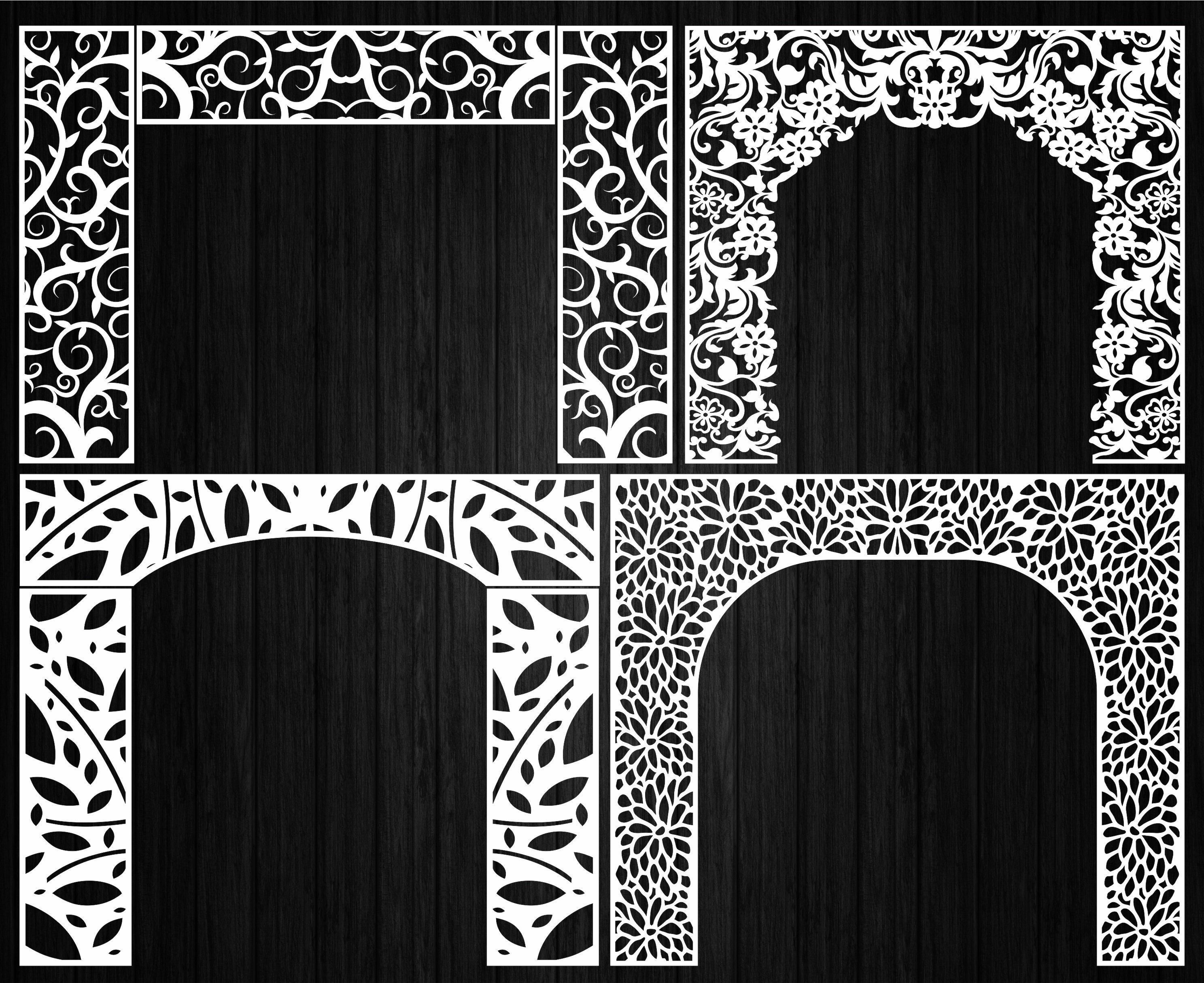 Set of 20 Vector Arches With Abstract and Floral Patterns. - Etsy