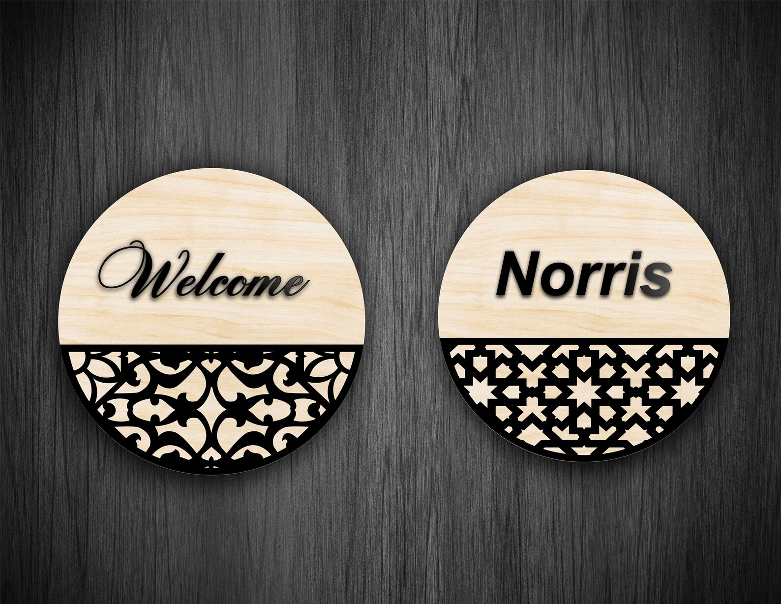 20 Arabic Door Hanger SVG Bundle, Round Welcome Sign With Moroccan ...