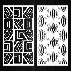 Set of Vector Panels (dxf.svg.ai.eps) With an Abstract Pattern for ...
