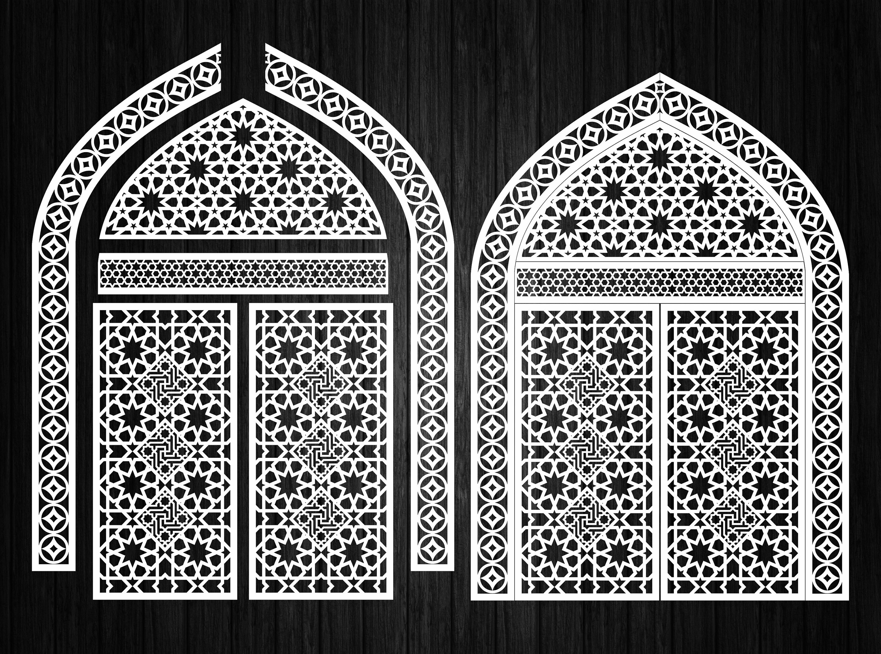 Islamic Architecture Arches Vector