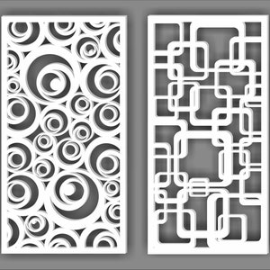 Set of Six Vector Interior Panels dxf.ai.svg.cdr. for Lasre and Plasma ...