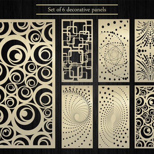 Floral Patterns Set of Vector Panels DXF.AI.SVG. for Laser - Etsy
