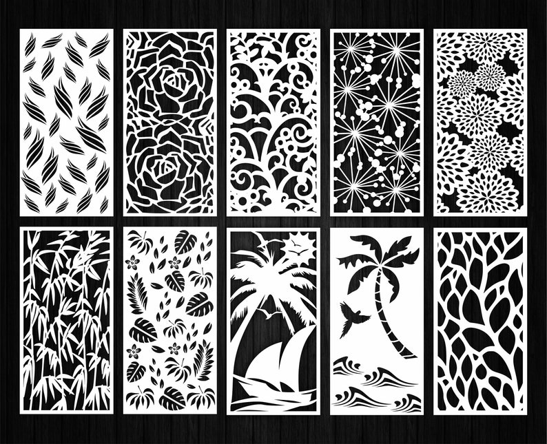 50 Tropical Leaves Decorative Panels Bundles Room Divider - Etsy
