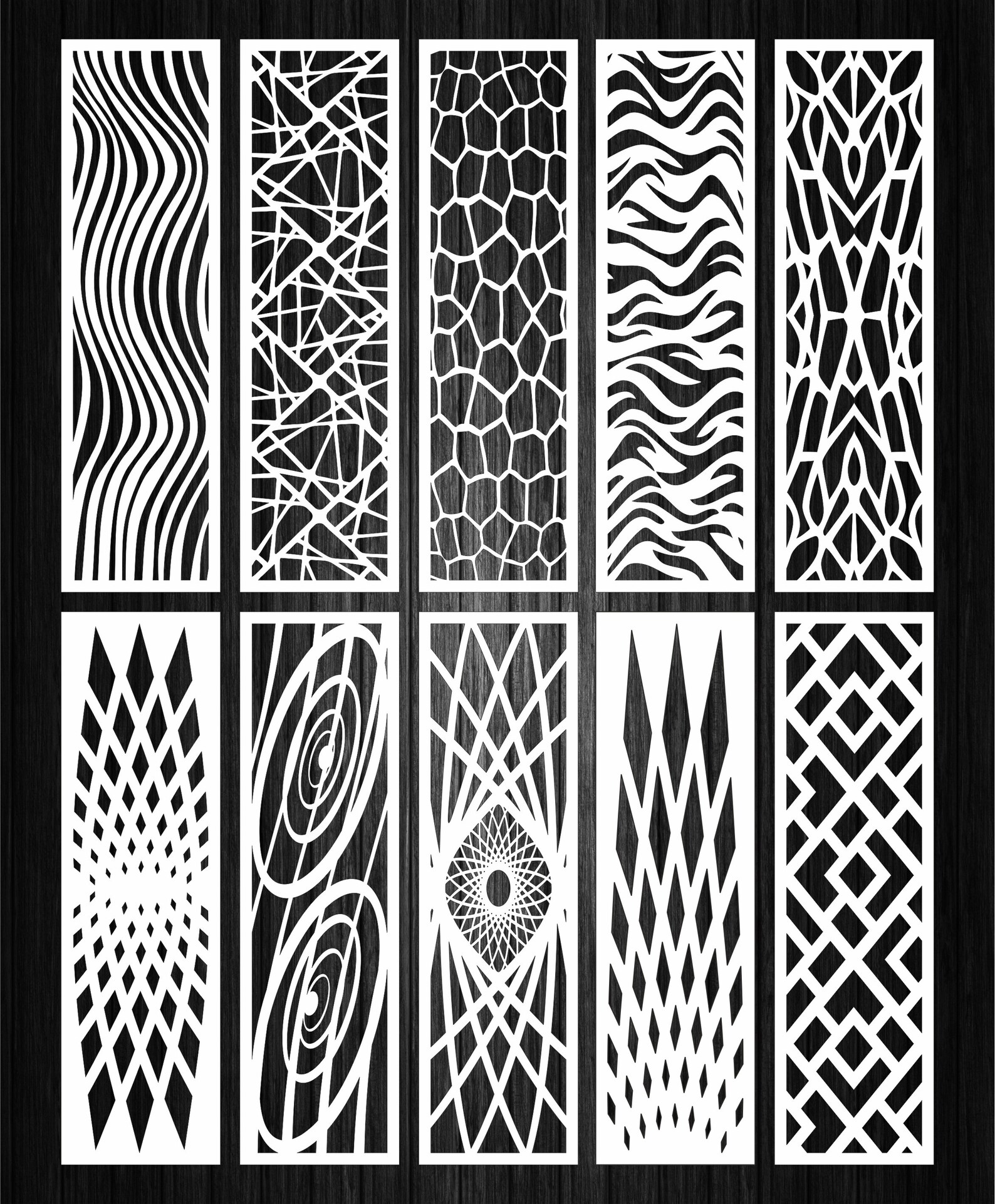 A Set of 50 narrow Vector Panels With an Abstract and - Etsy Canada