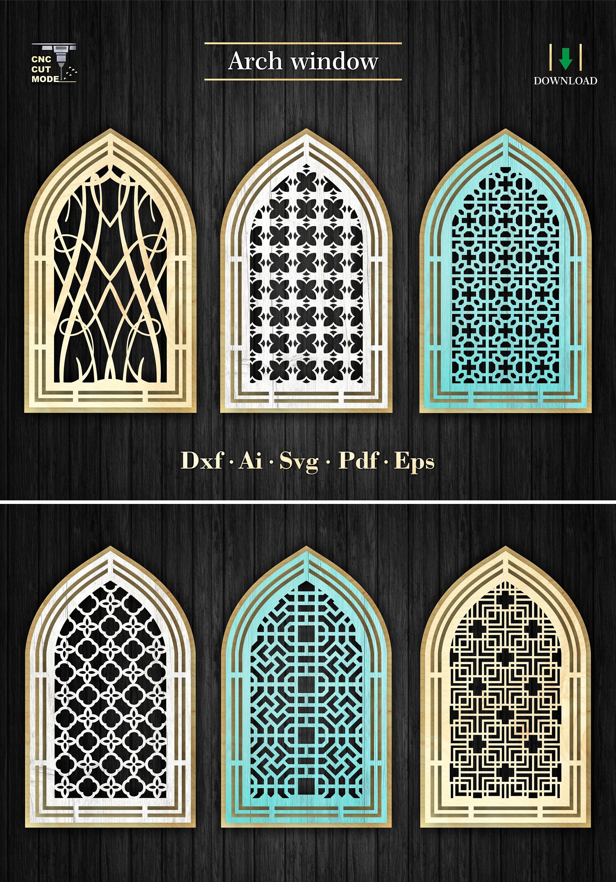 Decorative Cathedral Windows Arch Bundles Gothic Window - Etsy