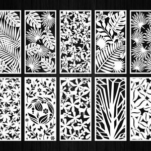 50+ Tropical Leaves Decorative Panels Bundles, Room Divider Screen With ...