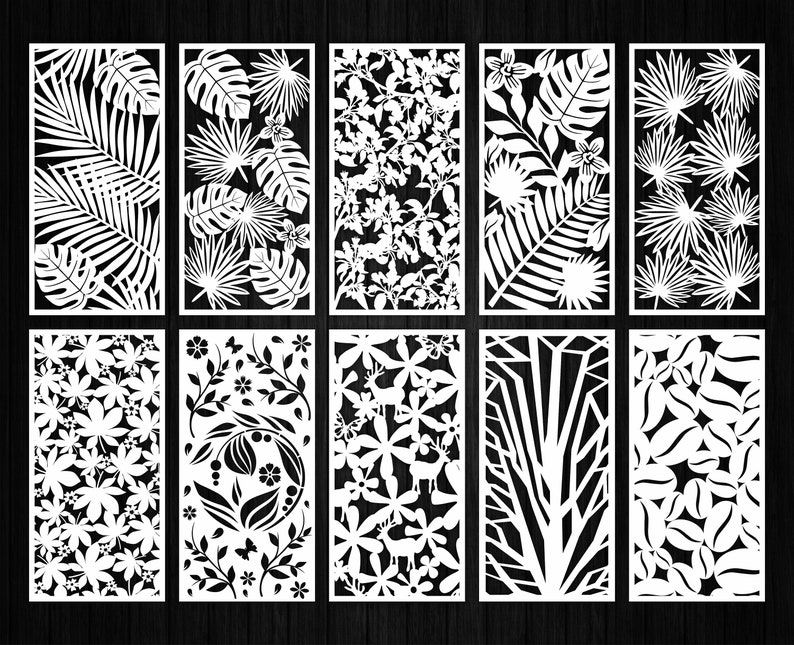 50 Tropical Leaves Decorative Panels Bundles Room Divider - Etsy