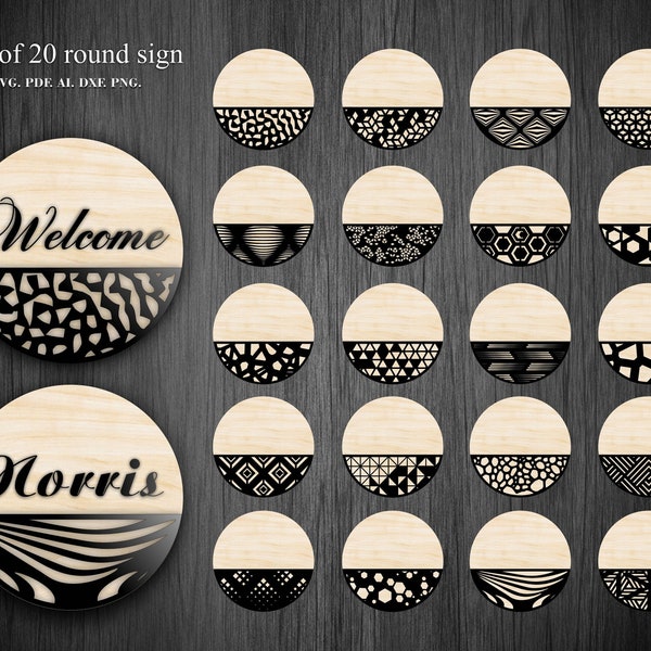 Round Welcome Sign - Etsy