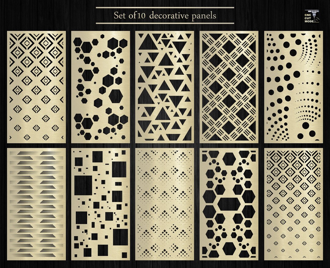Set of 10 Vector Panels With Abstract and Geometric Patterns - Etsy India