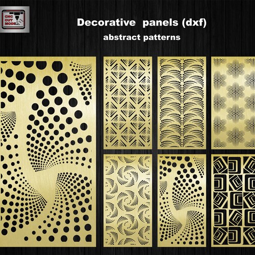 Set of Six Vector Interior Panels dxf.ai.svg.cdr. for Lasre | Etsy