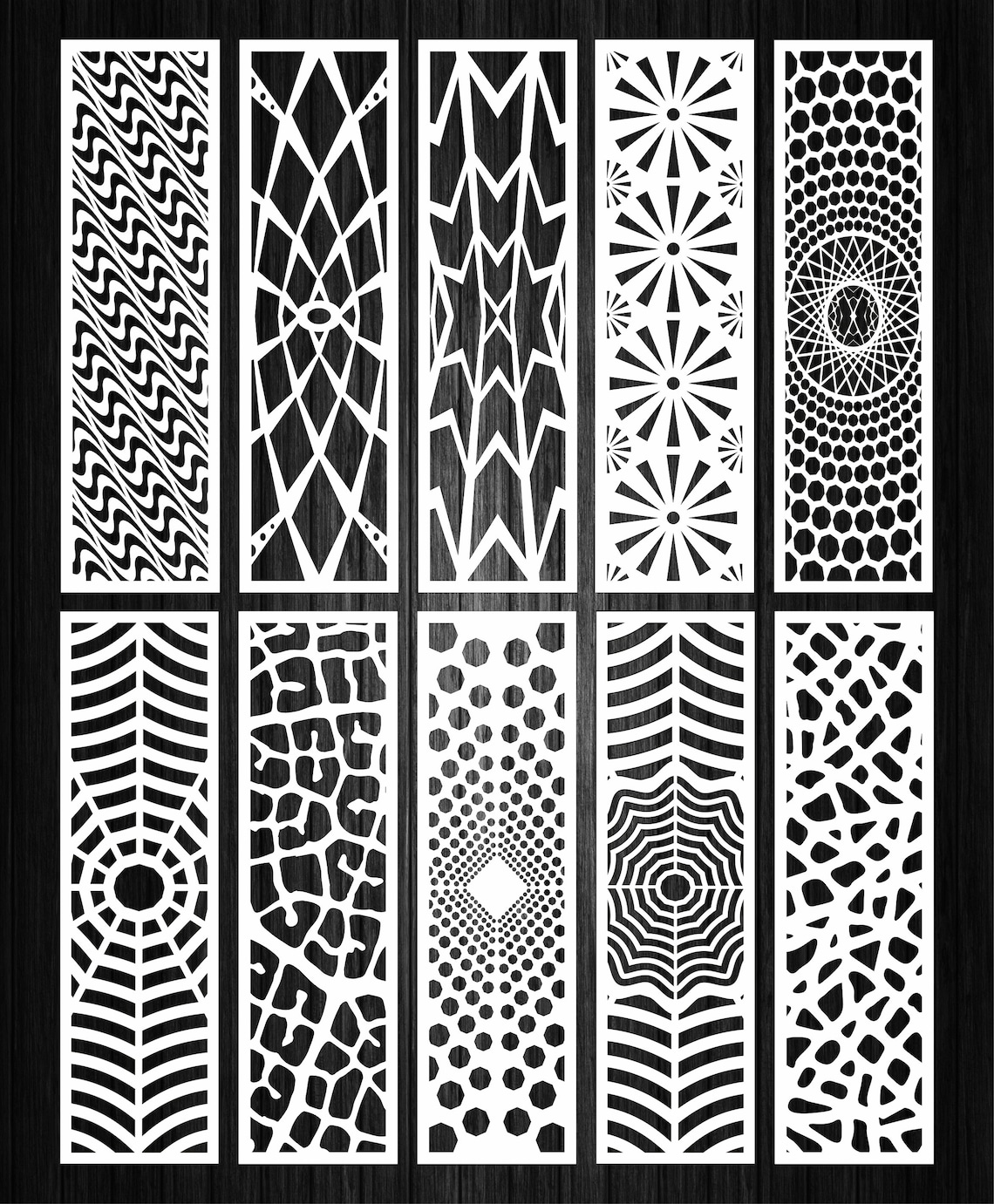 A Set of 50 narrow Vector Panels With an Abstract and - Etsy Canada