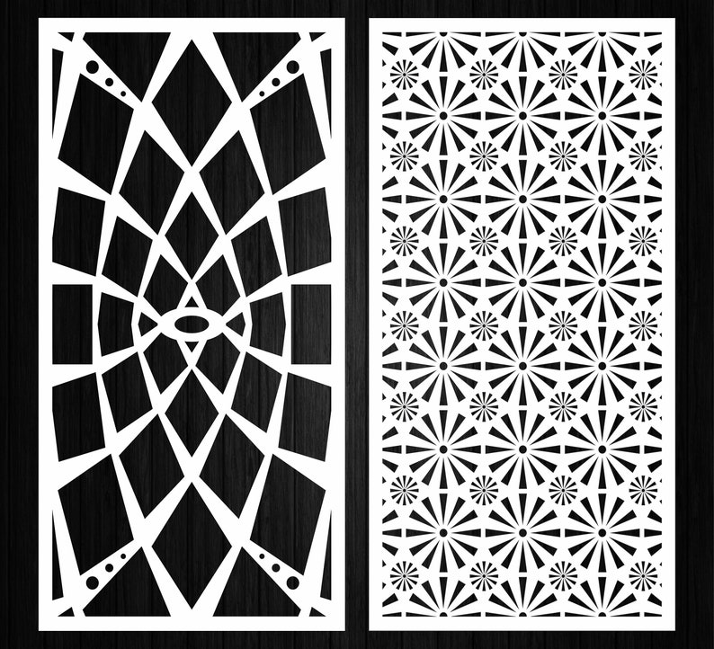 7 Vector Geometric Pattern Panel.dxf.ai.svg.eps Decorative - Etsy